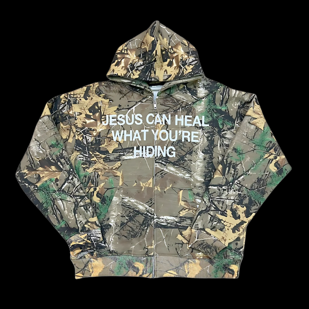 Jesus Can Heal What You're Hiding | Zip Up Hoodie – We The Believers